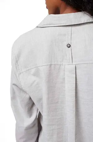 Topshop Herringbone Chambray Shirt