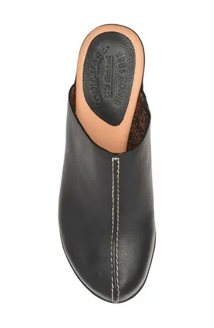 Kork-Ease® Gwendolyn Leather Clog - Black Leather