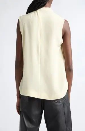 Altuzarra Alden Fringe Silk Top - Macadamia