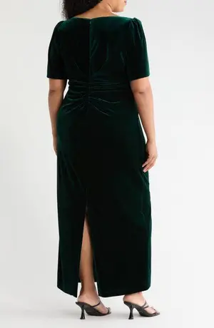 JESSICA HOWARD Boatneck Velvet Gown