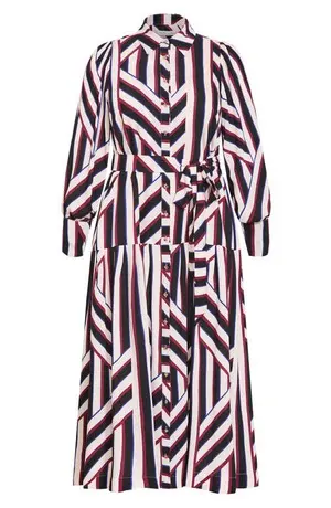 City Chic Long Sleeve Dress