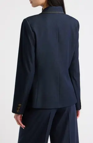 TAHARI ASL One-button Denim Jacket