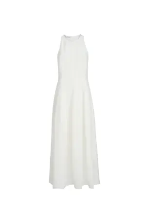 Brunello Cucinelli Viscose And Linen Fluid Twill Dress
