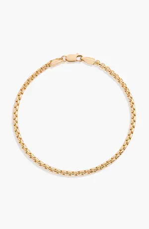 AURATE Round Box Chain Bracelet - Yellow