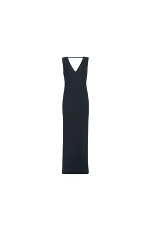 Brunello Cucinelli Cotton Rib Knit Dress With Precious Strap