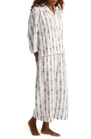PETITE PLUME Olivia Pima Cotton Wide Leg Pajamas