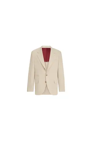 Brunello Cucinelli Cotton And Virgin Wool Gabardine Deconstructed Blazer