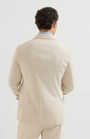 Brunello Cucinelli Cotton And Virgin Wool Gabardine Deconstructed Blazer
