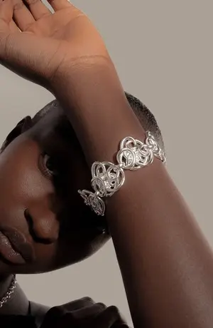 YOJ Sculptural Motif -plated Bracelet