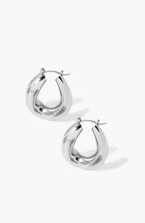 YOJ Falin Maxi Hoop Earrings - Silver