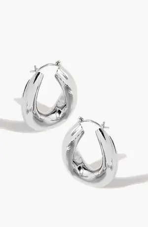 YOJ Falin Maxi Hoop Earrings - Silver