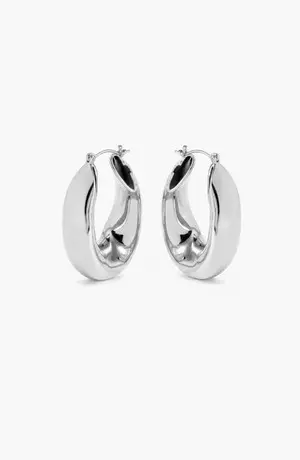 YOJ Falin Maxi Hoop Earrings - Silver