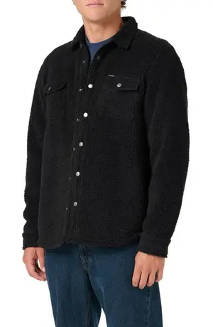 O'Neill Glacier Solid Superfleece Snap-up Overshirt - Black
