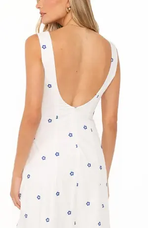 PETAL & PUP Luellen Embroidered Sleeveless Maxi Dress