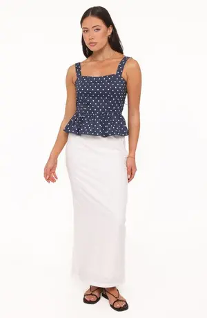 PETAL & PUP Paula Dot Ruffle Sleeveless Top