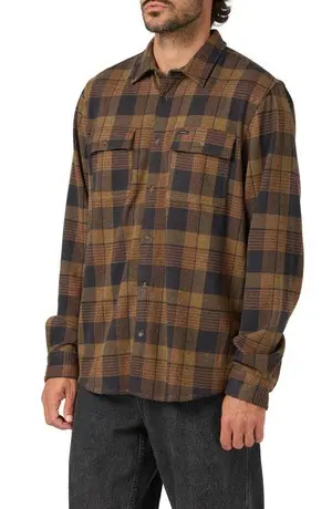 O'Neill Sutton Plaid Stretch Flannel Button-up Shirt