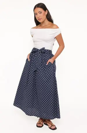 PETAL & PUP Paula Polka Dot Maxi Skirt
