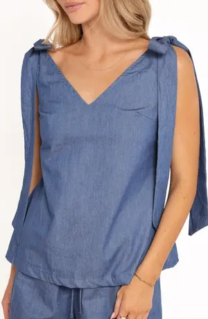 PETAL & PUP Francis Cotton V-neck Top & Shorts Set