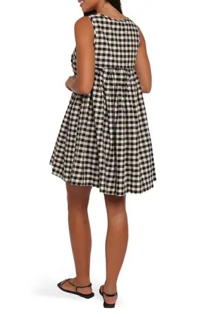 PETAL & PUP Atria Check Sleeveless Minidress