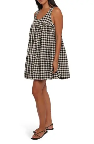PETAL & PUP Atria Check Sleeveless Minidress