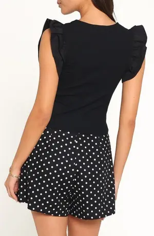 PETAL & PUP Kathleen Ruffle Sleeve Knit Top