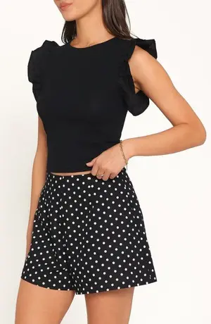 PETAL & PUP Kathleen Ruffle Sleeve Knit Top