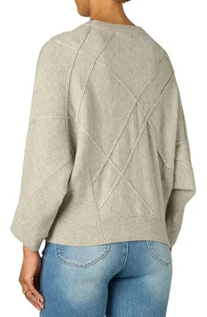 Wit & Wisdom Three Quarter Dolman Sleeve Crewneck Sweater