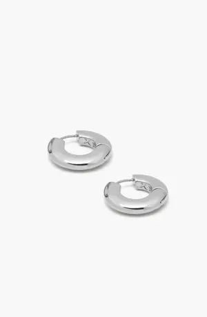 YOJ Sirso Maxi Chubby Hoop Earrings - Silver