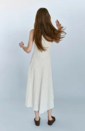 Mango Textured Asymmetrical Dress