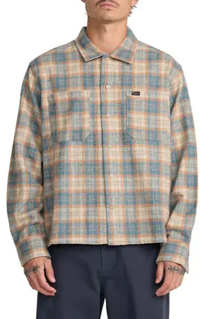 Rvca Dayshift Flannel Button-up Shirt - Wheat