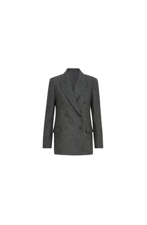 Brunello Cucinelli Virgin Wool Donegal Blazer With Monili
