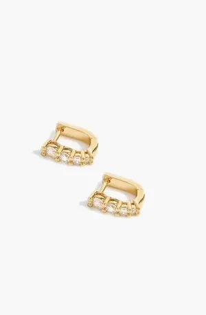 YOJ Marlo Mini Crystal Hoop Earrings