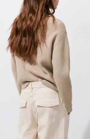 Mango Quarter Zip Sweater
