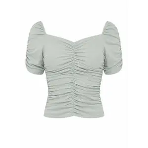 Carmen Says Turquoise Persephone Draped Top - Blue