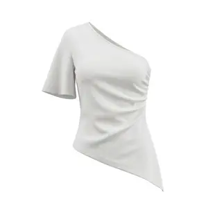LOR REIN Vira One-shoulder Top With Draping