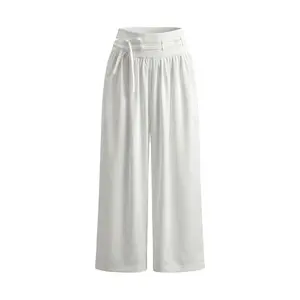 LOR REIN Remi Draped Trousers Wide Leg, Mid Rise