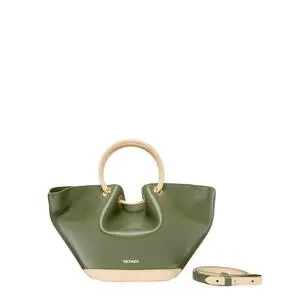 SAONARA BRAND Mini Capazo Bag Army Cream Leather