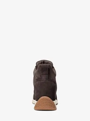 Michael Kors Nikko S2 Suede Wedge Trainer - Brown