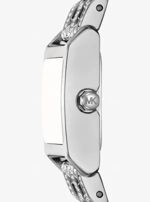 Michael Kors Micro Georgie Pavé Stainless Steel Watch - Silver