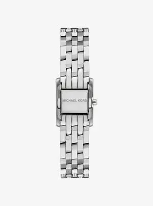Michael Kors Micro Georgie Pavé Stainless Steel Watch - Silver