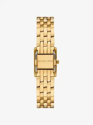 Michael Kors Micro Georgie Pavé -tone Stainless Steel Watch - Gold