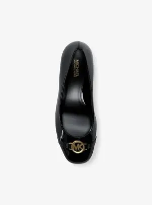 Michael Kors Dori Patent Block Heel Pump - Black