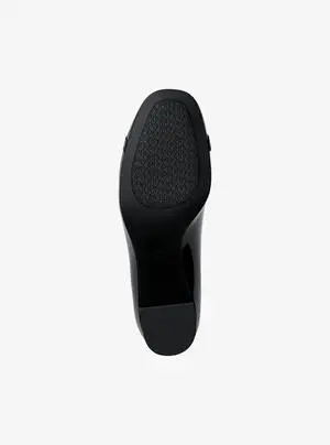 Michael Kors Dori Patent Block Heel Pump - Black