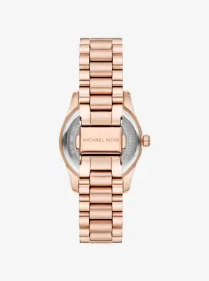 Michael Kors Lexington Pavé Two-tone Watch - Rose Gold