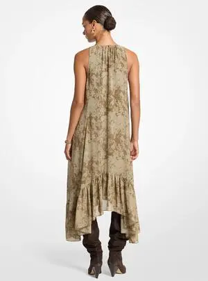 Michael Kors Floral Georgette High-low Dress