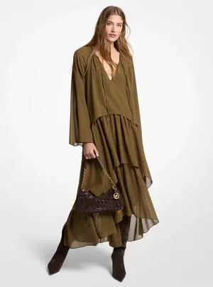 Michael Kors Ruffled Georgette Maxi Dress