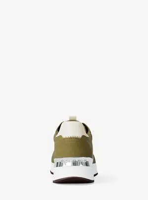 Michael Kors Remy Mixed-media Trainer - Green