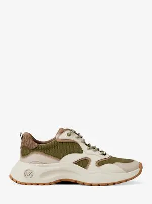 Michael Kors Levie Mixed-media Trainer