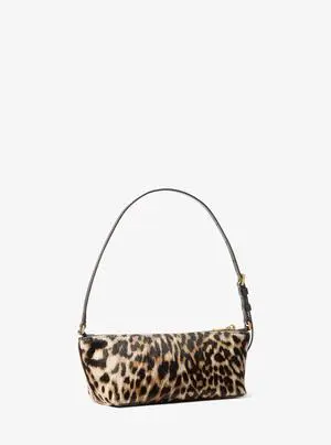 Michael Kors Laila Small Leopard Print Calf Hair Pochette