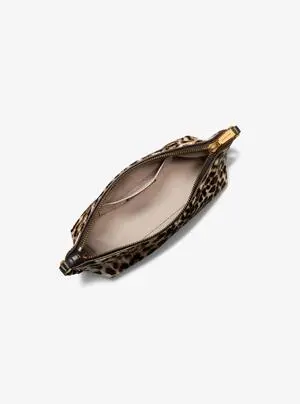 Michael Kors Laila Small Leopard Print Calf Hair Pochette